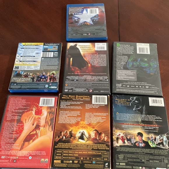 Marvel DC | Media | 7 Dvds Super Hero Marvel Dc Action Movies Spiderman ...